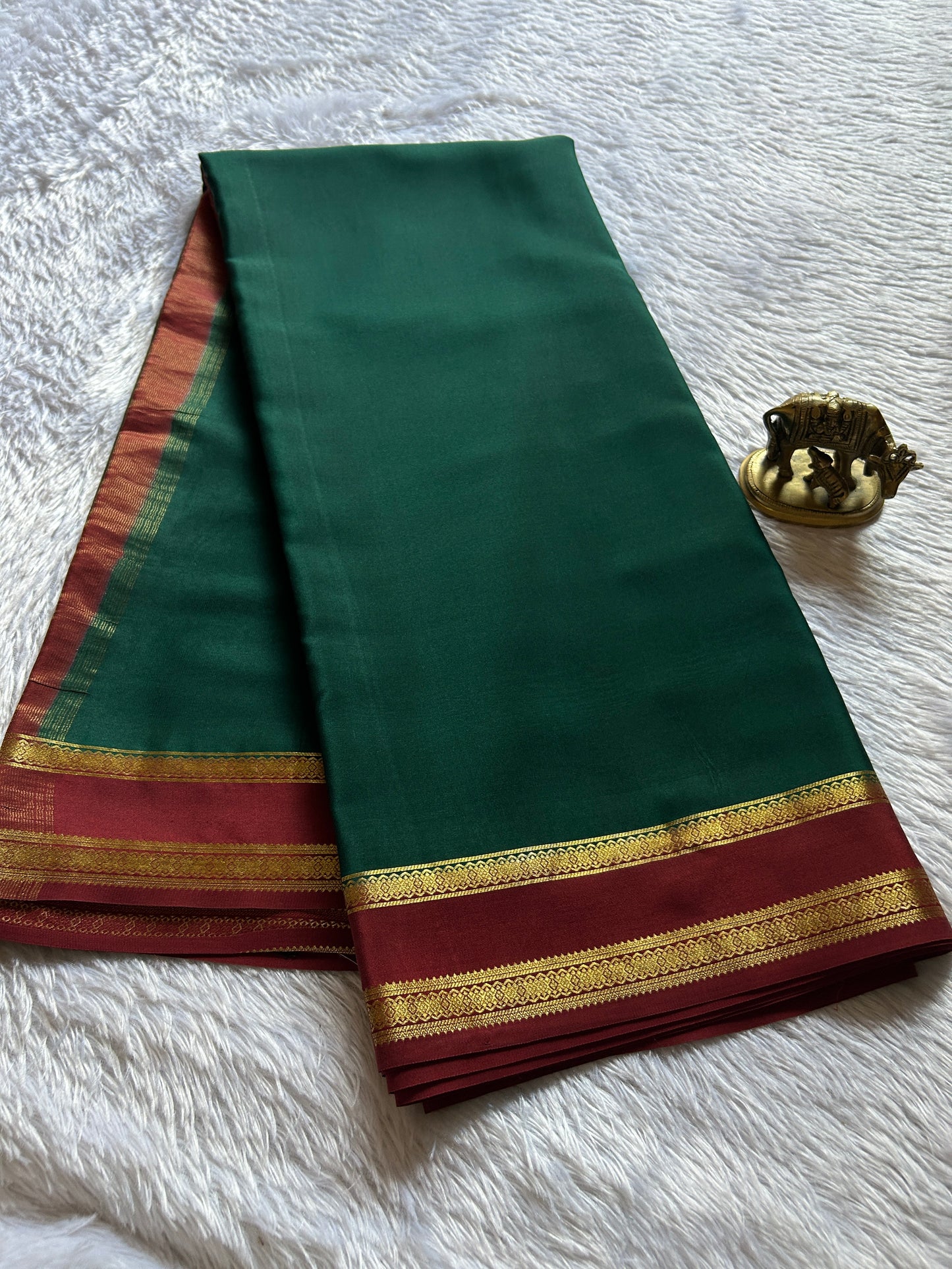 Rukmini (2D) : Dark green-rust brown – Nalmè Saree Studio