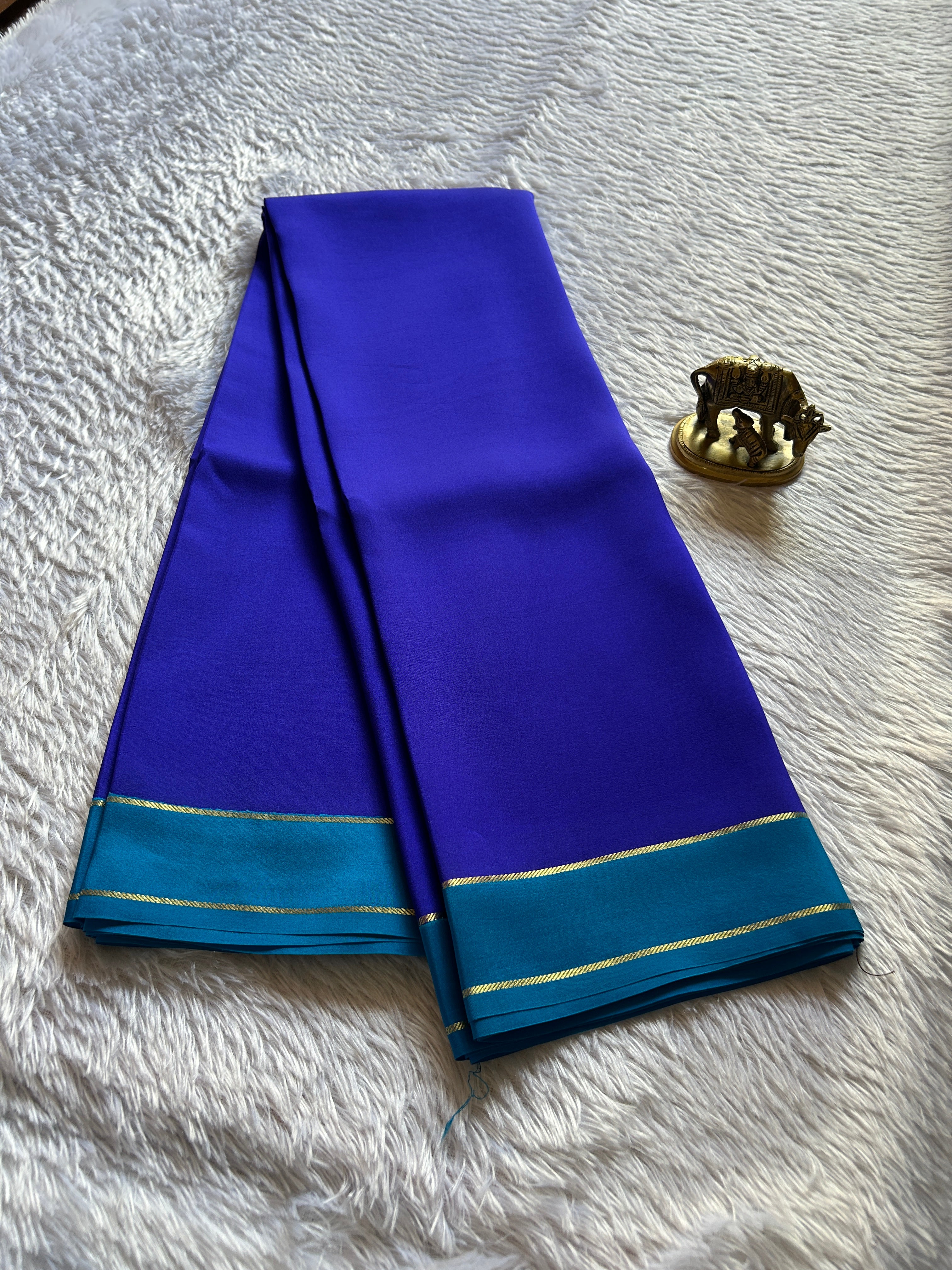Rekha (2D) : Sapphire blue-ananda blue – Nalmè Saree Studio
